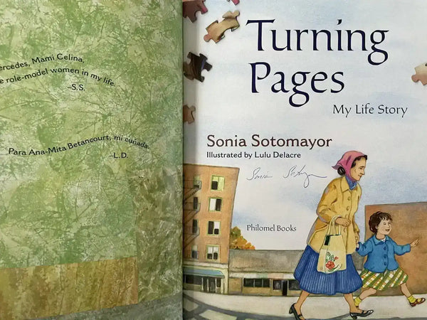 Sonia Sotomayor autographed Turning Pages children’s book