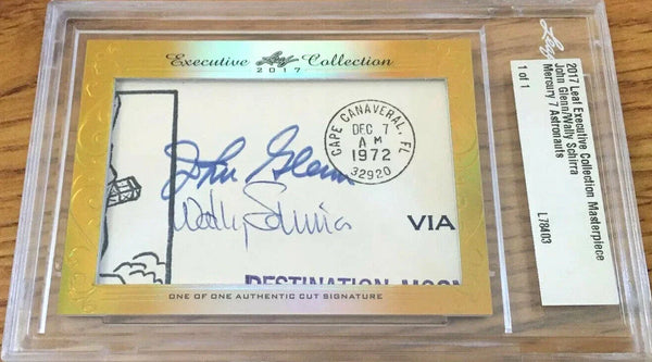 Astronaut Politician Autograph Leaf Cut Signature 1/1 Cards ...