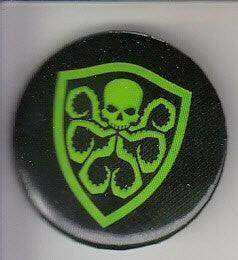 Hydra shield logo Marvel button or pin