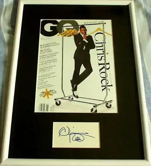 Chris Rock autograph framed 2002 GQ cover JSA