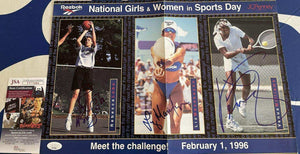 Venus Williams Rebecca Lobo Masakayan signed 1996 poster JSA