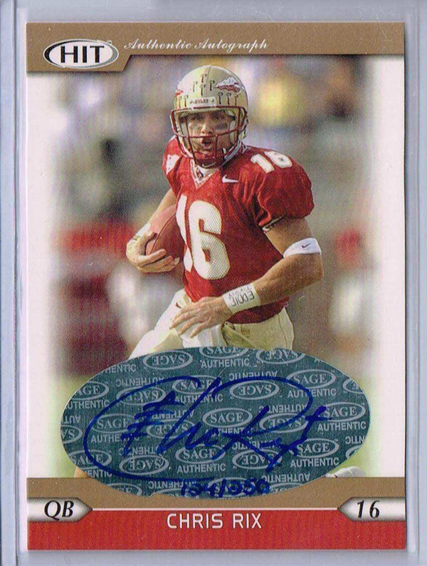 Chris Rix certified autograph Florida State Seminoles 2005
