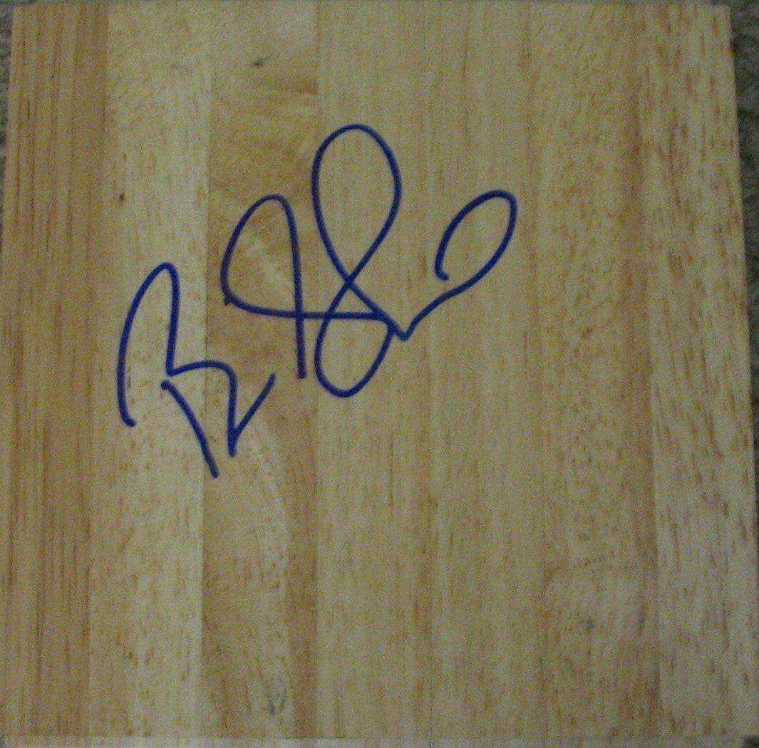 Brian Shaw signed basketball wood floor Celtics Lakers