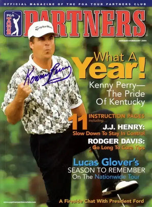 Kenny Perry autographed PGA Tour golf magazine
