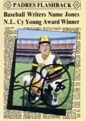 Randy Jones autographed San Diego Padres 1989 Flashback card