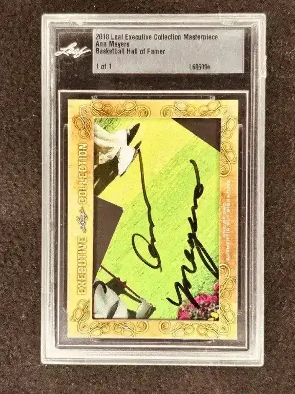 Ann Meyers 2018 Leaf Masterpiece Cut Signature Certified