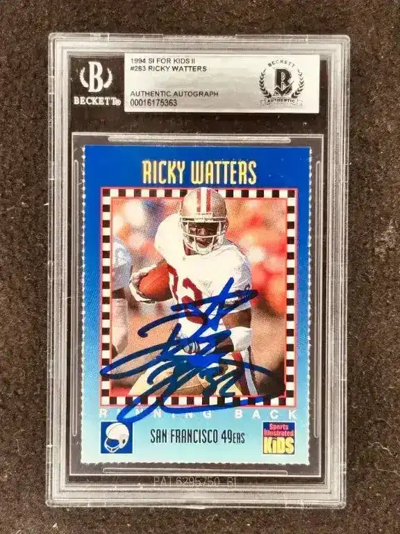 Ricky Watters autographed SF 49ers 1994 SI for Kids card BAS