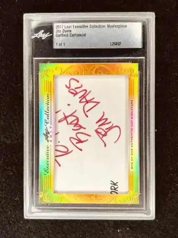 Jim Davis 2017 Leaf Cut Signature certified autograph card