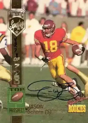 Jason Sehorn certified signed USC 1994 Signature Rookies