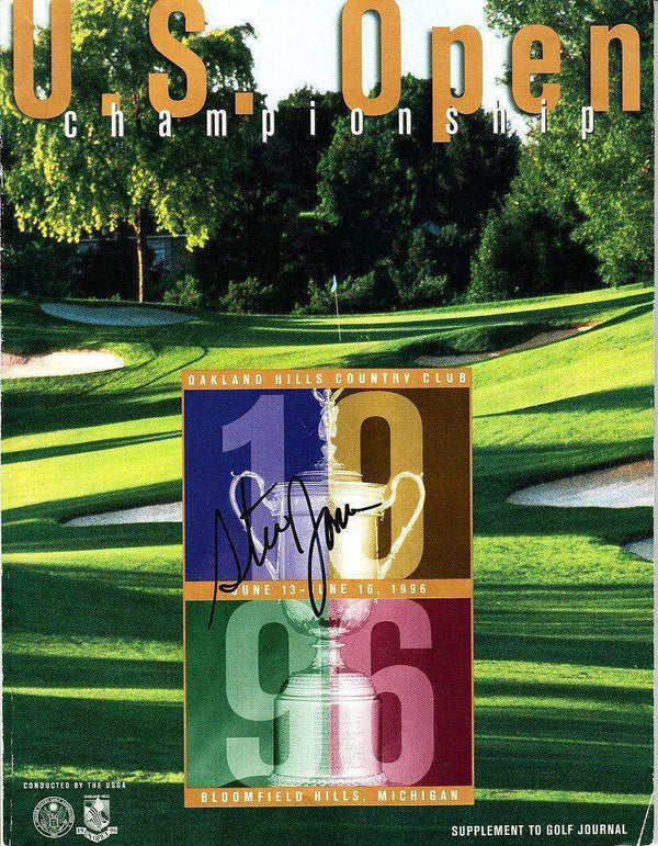 Steve Jones autographed 1996 US Open golf program