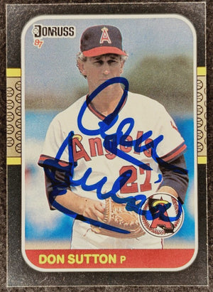 Don Sutton autographed California Angels 1987 Donruss card