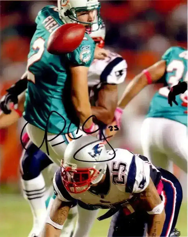 Patrick Chung signed Patriots 2010 punt block 8x10 photo