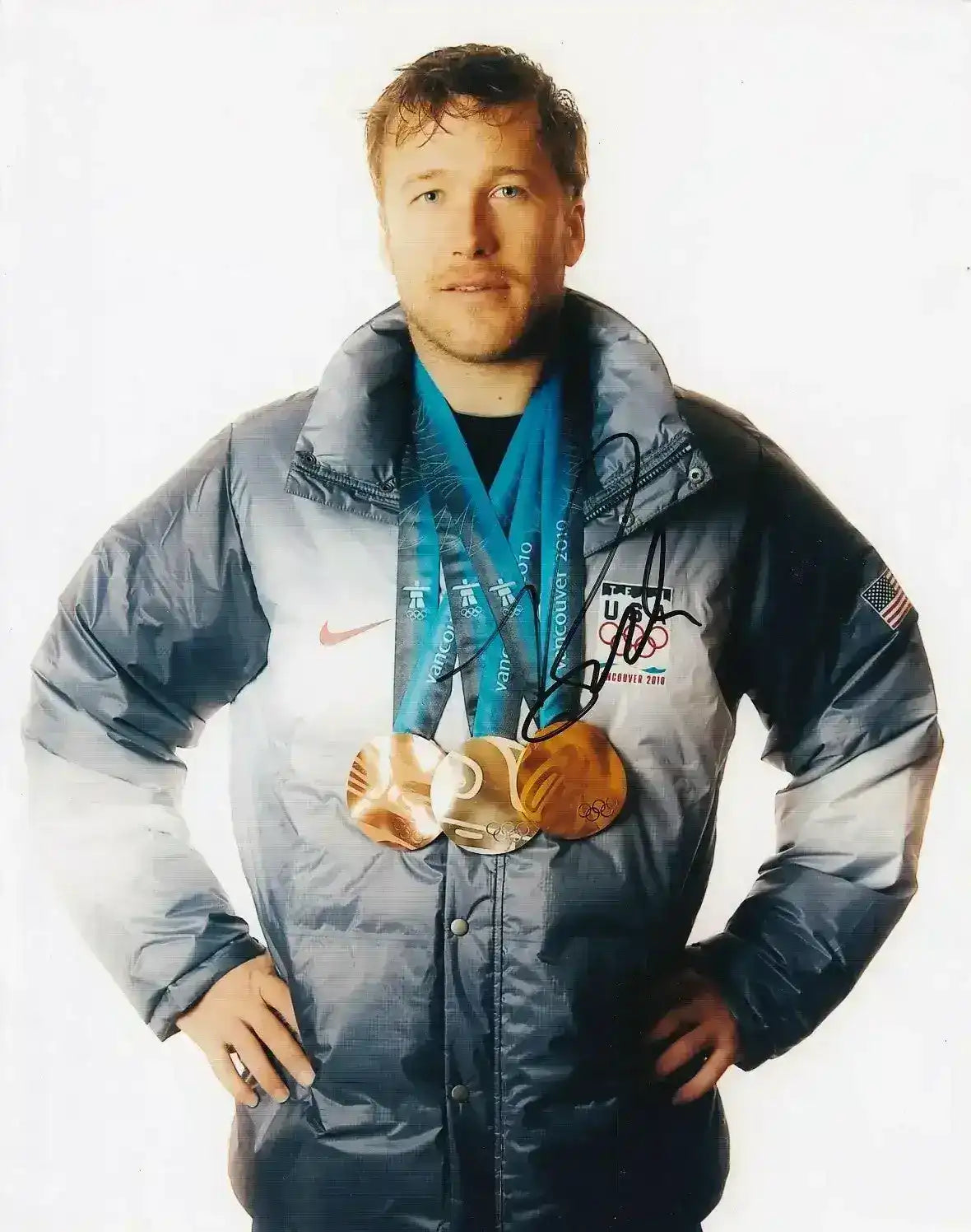 Bode Miller autographed 2010 Winter Olympics 8x10 photo