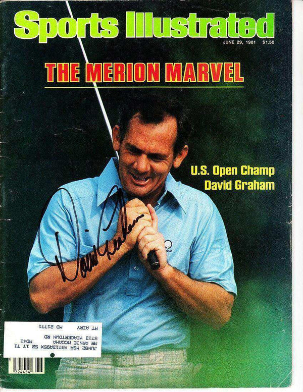 David Graham signed 1981 US Open golf Sports Illustrated