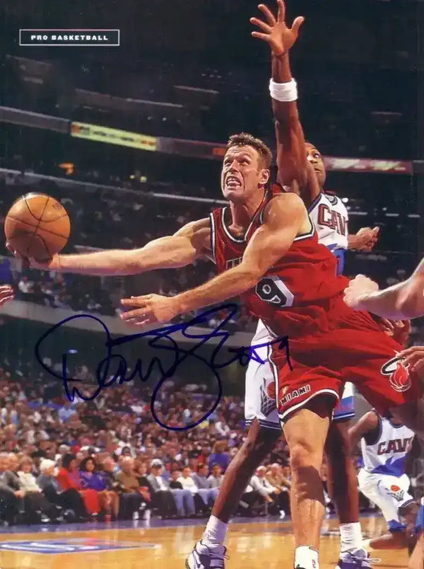 Dan Majerle autographed Miami Heat full page magazine photo