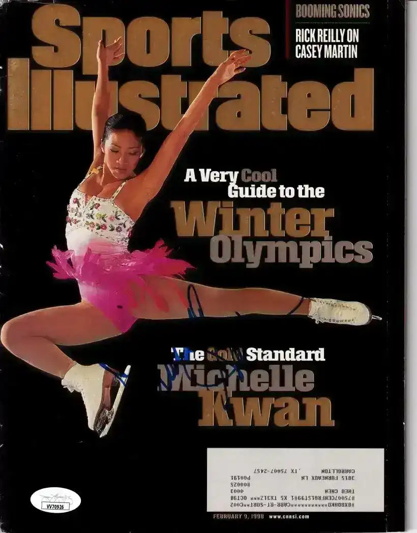 Michelle Kwan signed 1998 Winter Olympics SI magazine JSA