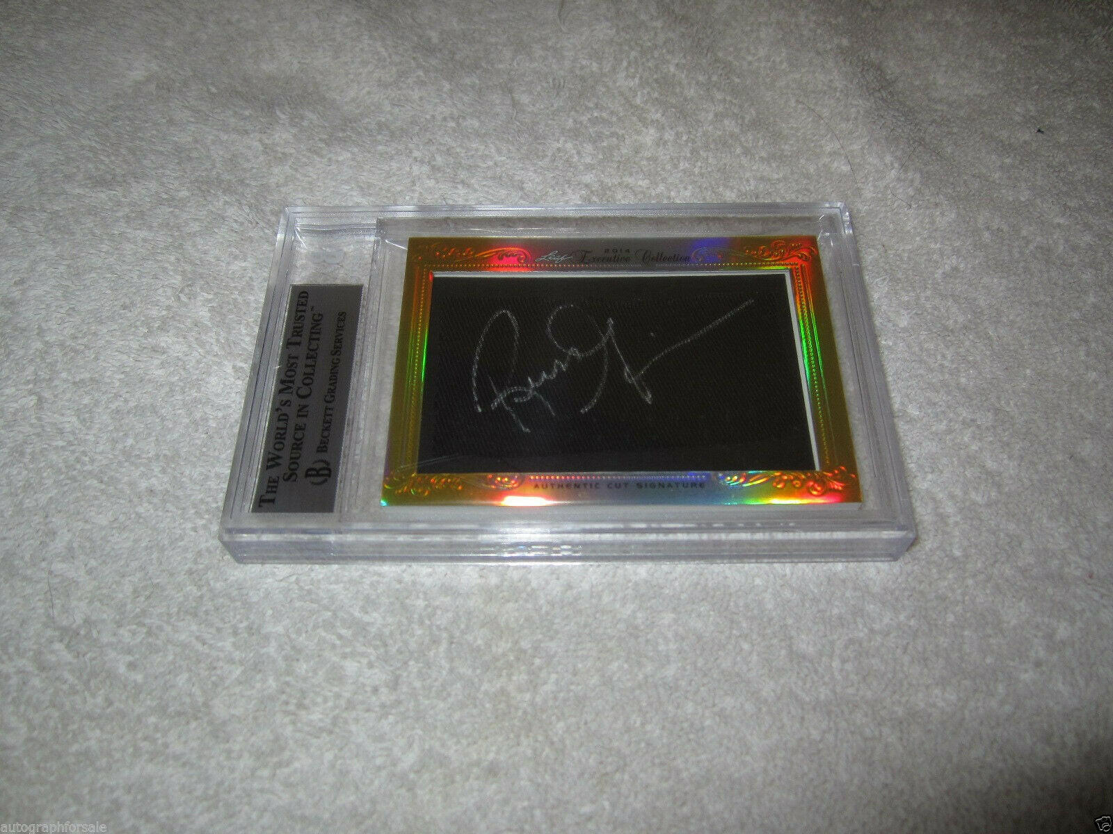 Art Monk and Russ Grimm 2014 Leaf Masterpiece Cut Signature certified ...